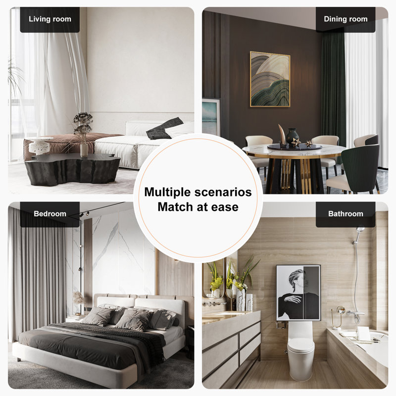 Willa Arlo™ Interiors Eustace Wall Clocks for Living Room, 3D Gold Pendulum Geometric Mute Metal ...